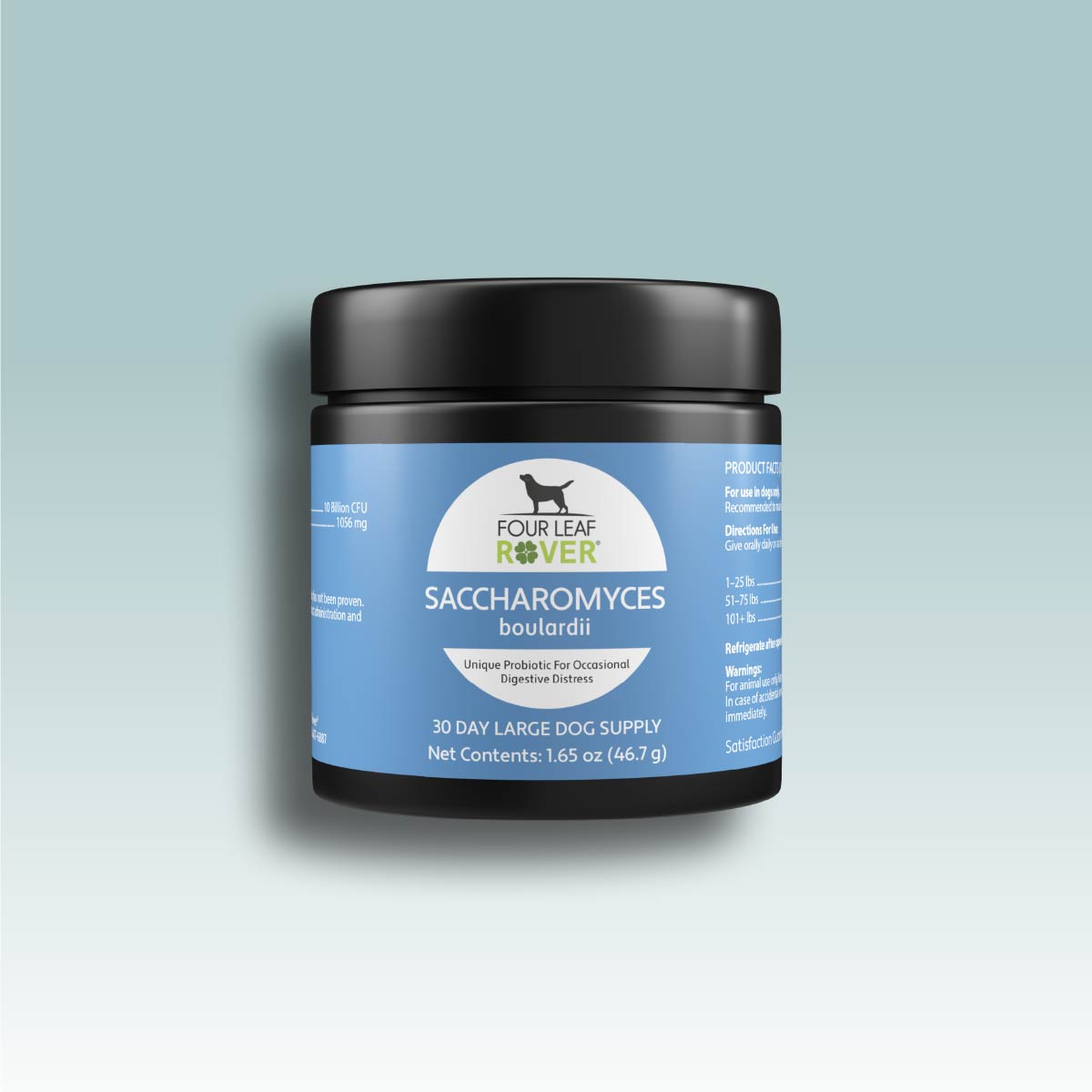 Four Leaf Rover S. Boulardii for Pets - Organic Pet Health Supplement ...